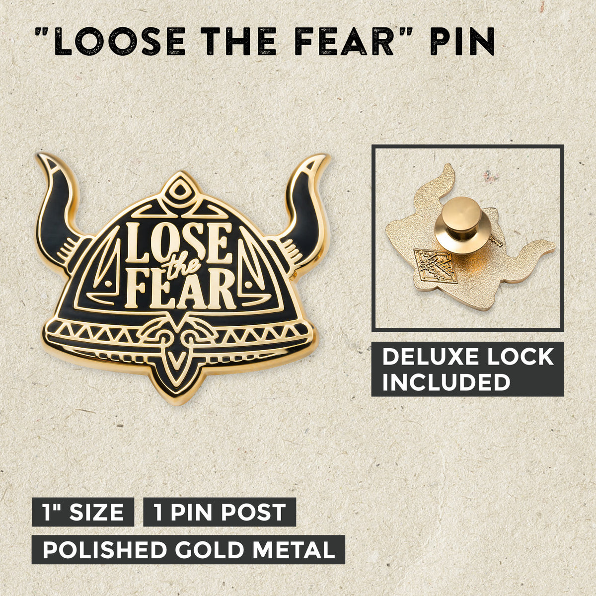 Lose The Fear Pin - Asilda Store