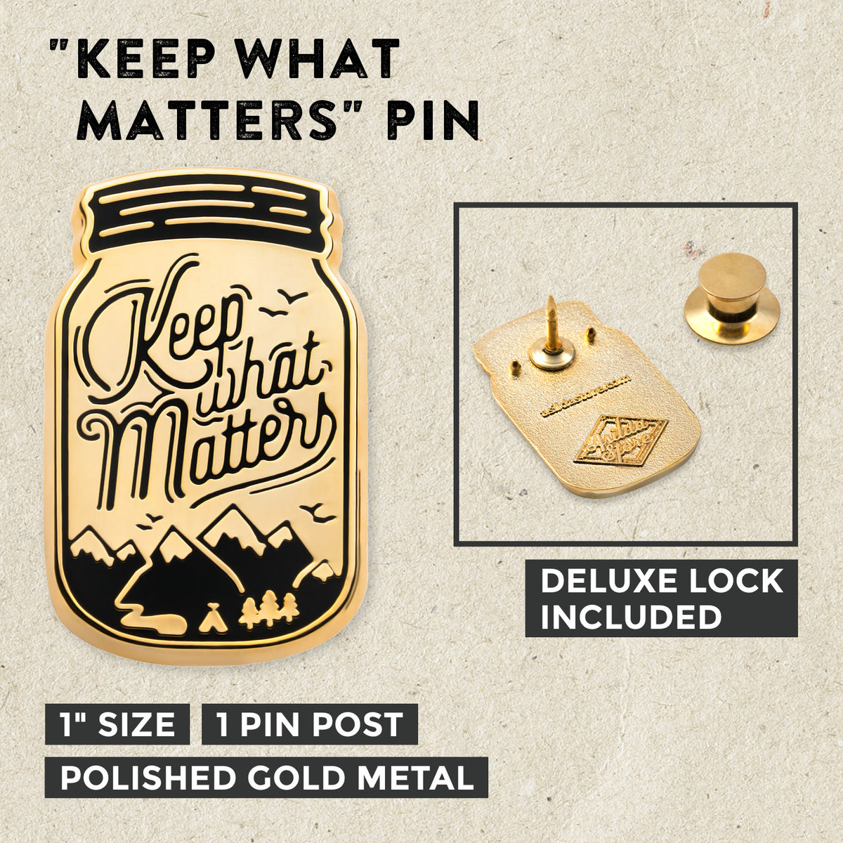 Keep What Matters Pin - Asilda Store
